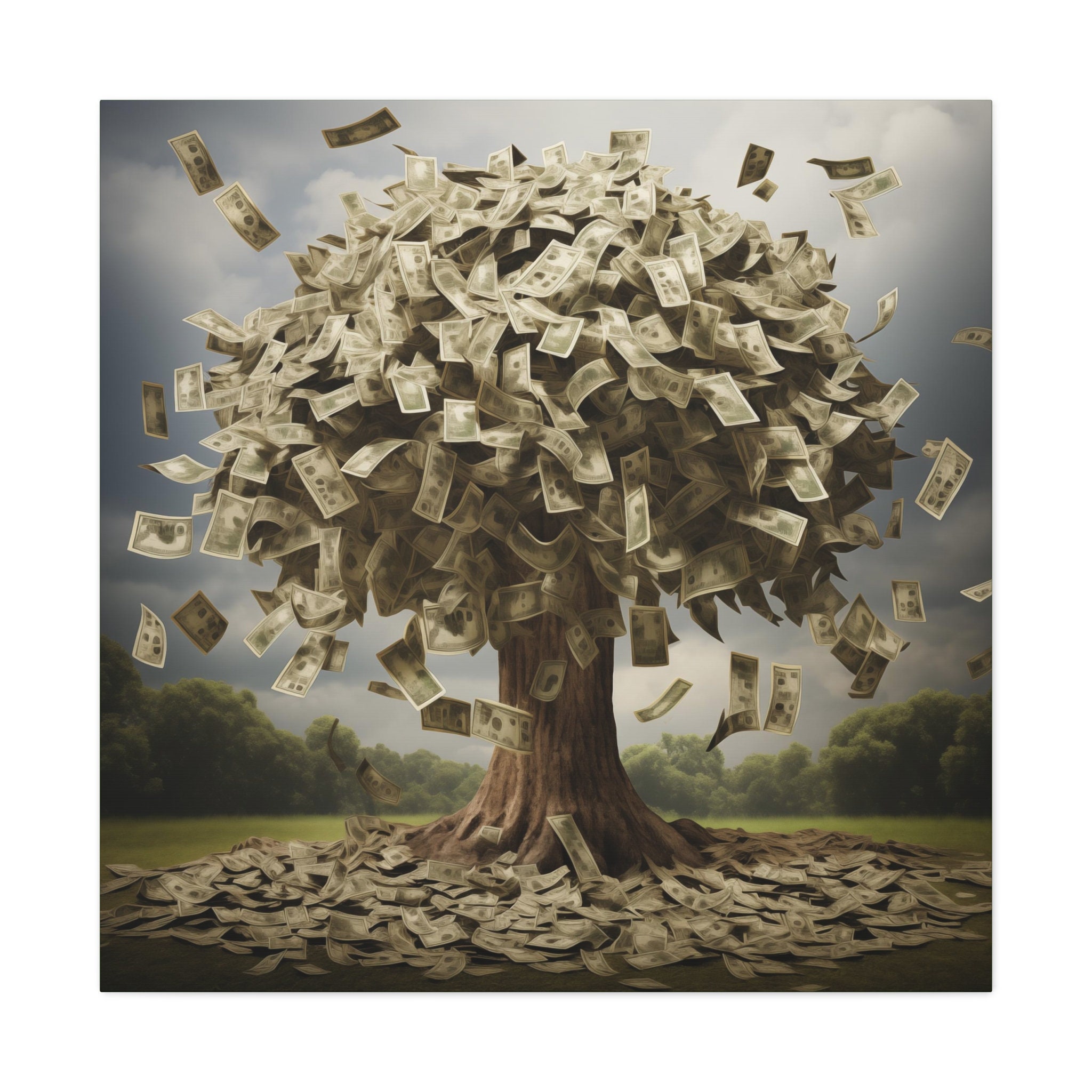 Money Tree Wall Art Money Tree Canvas Gift for Coin Collector Rare Coin ...