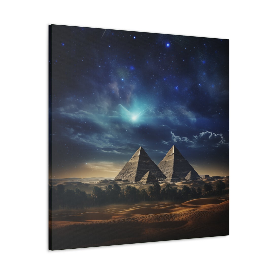 Egyptian Pyramids Canvas Wall Art Ancient Wonders Decor Historical ...