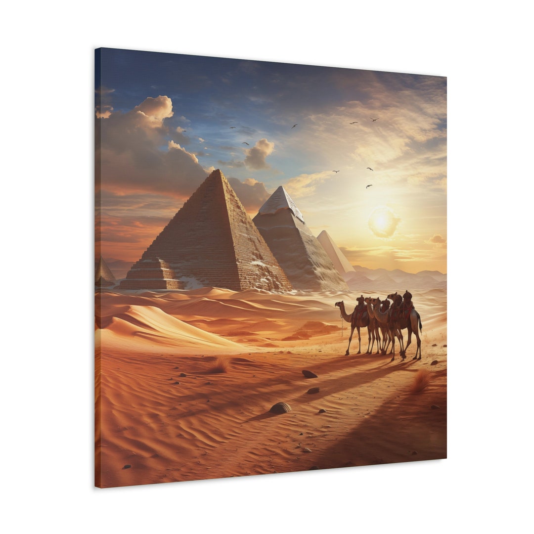 Egyptian Pyramids Canvas Wall Art Egyptian Pyramids Lovers Gift ...