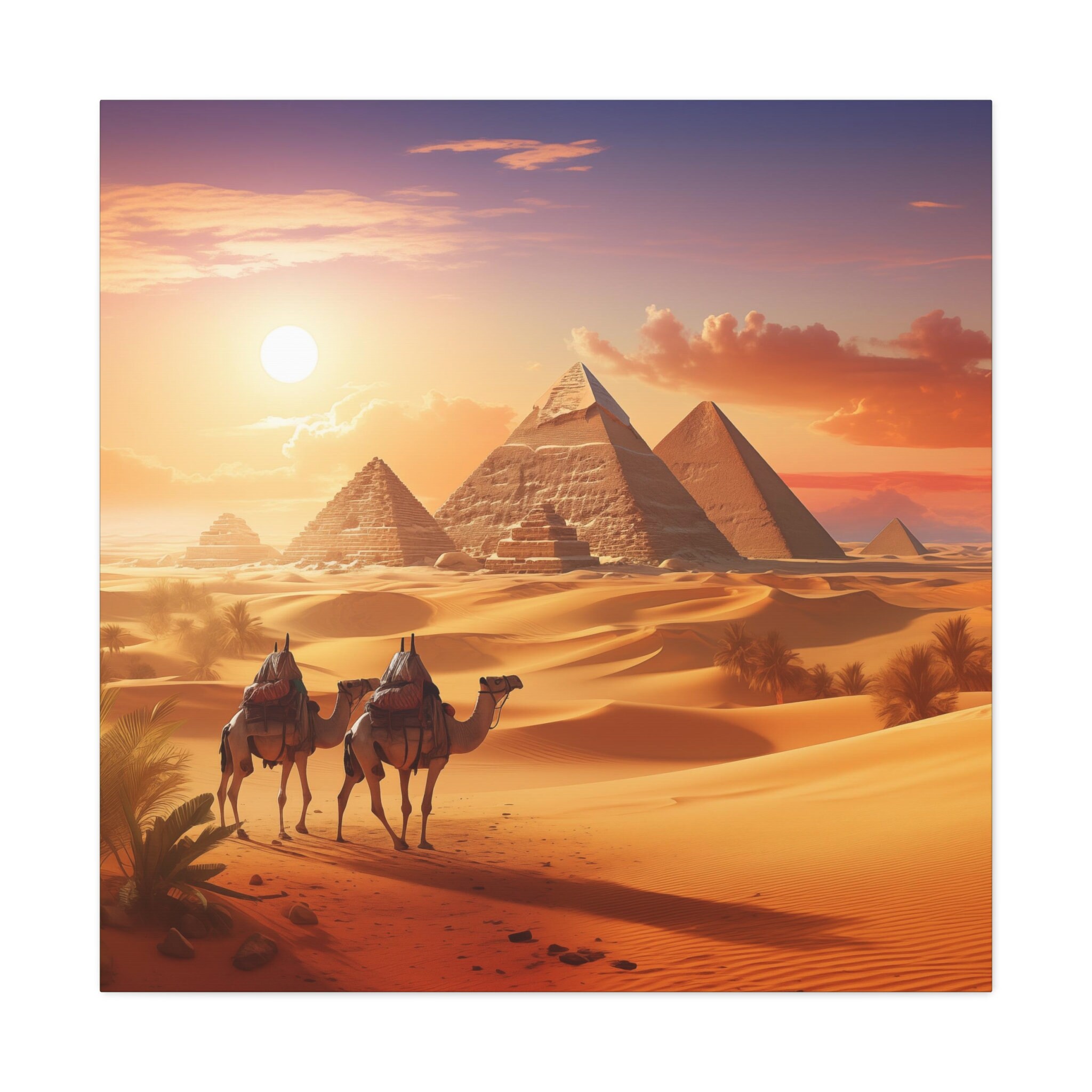 Egyptian Pyramids Wall Art Wall Art Egyptian Pyramids Lovers Gift ...