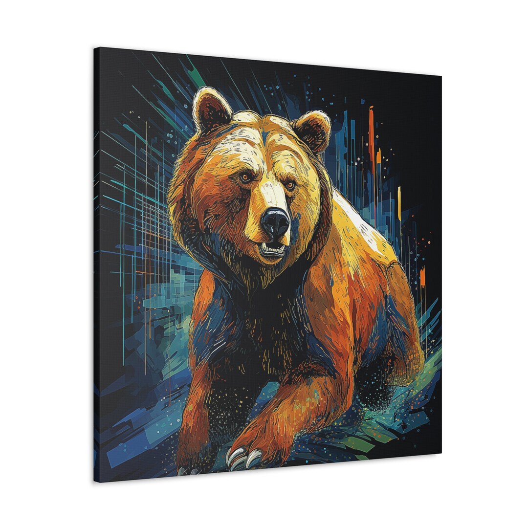 Stock Market Office Canvas Art Bear Market Office Wall Art Canvas Bull ...