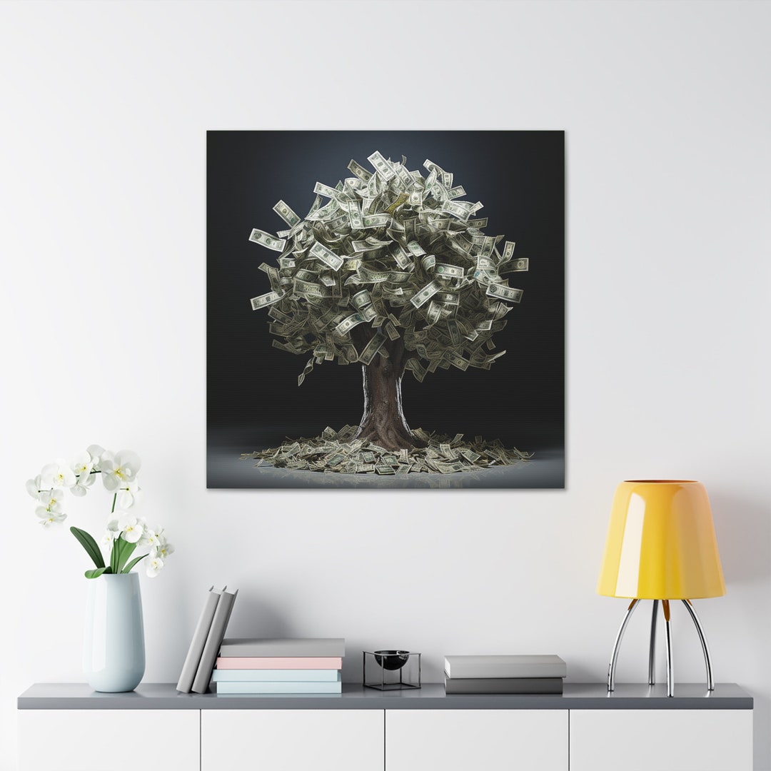 Money Tree Print Canvas Money Tree Poster Beautiful Canvas Print ...