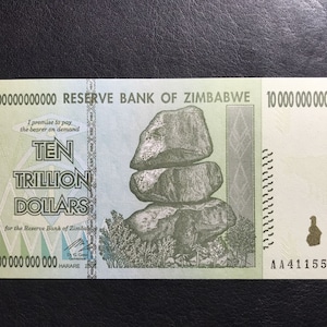 Ten Trillion Zimbabwe Dollars - Etsy