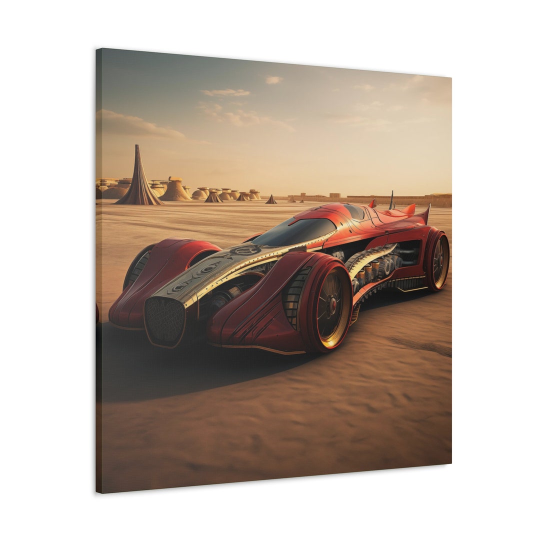 Mars Race Car Wall Art Canvas Modern Wall Art Print of Mars Race Car ...