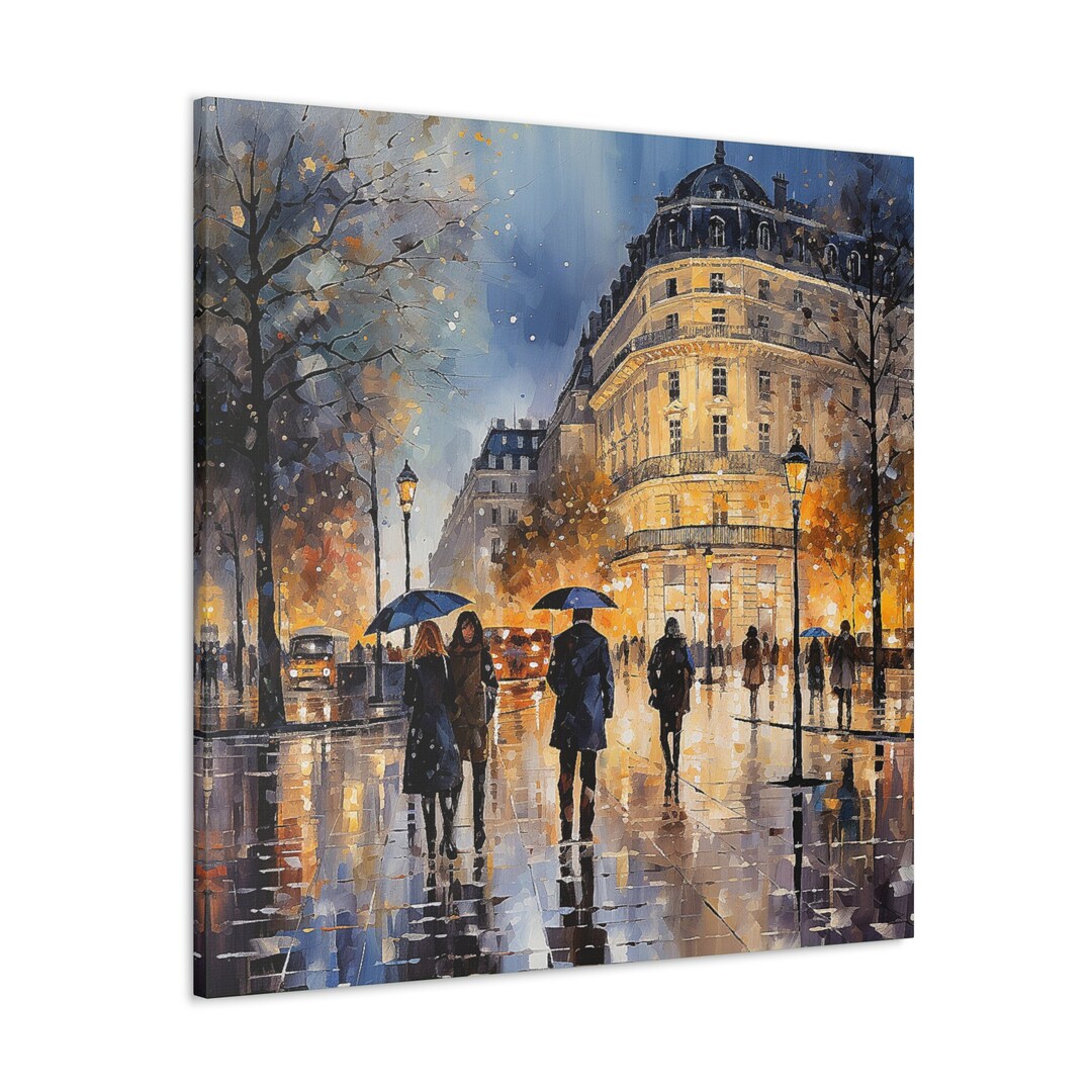 French Street Wall Decor Eiffel Tower Parisian Canvas Art France Travel ...