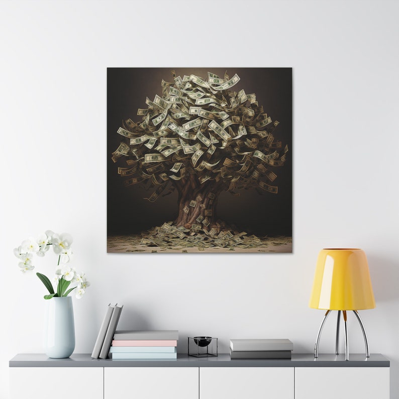 Money Tree Wall Art Money Tree Canvas Beautiful Canvas Print ...