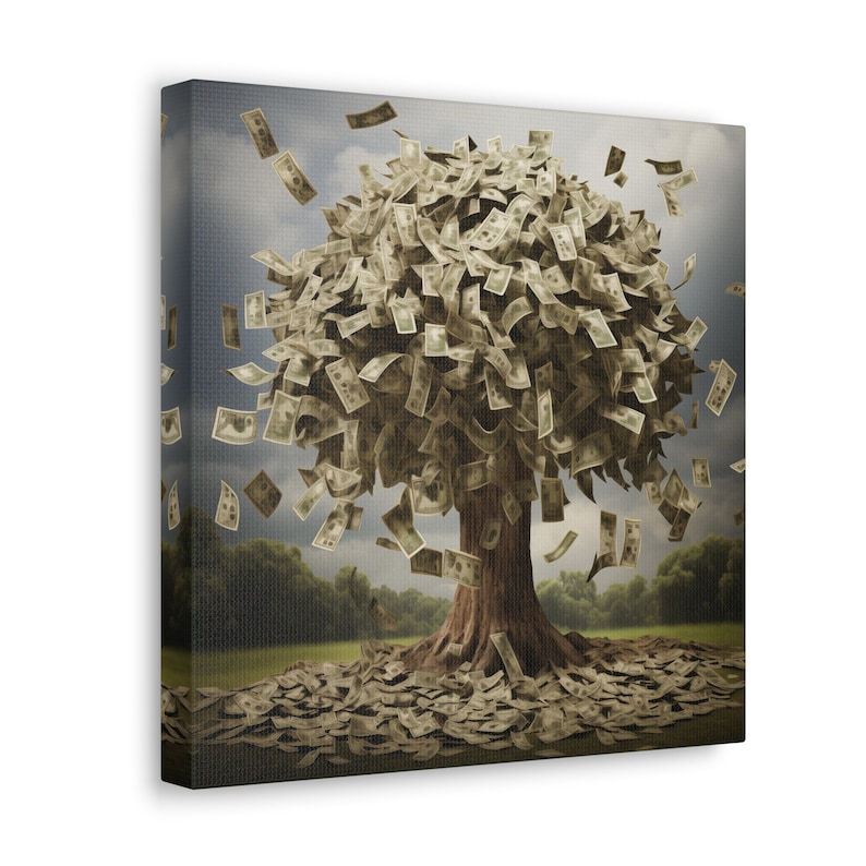 Money Tree Wall Art Money Tree Canvas Gift for Coin Collector Rare Coin ...