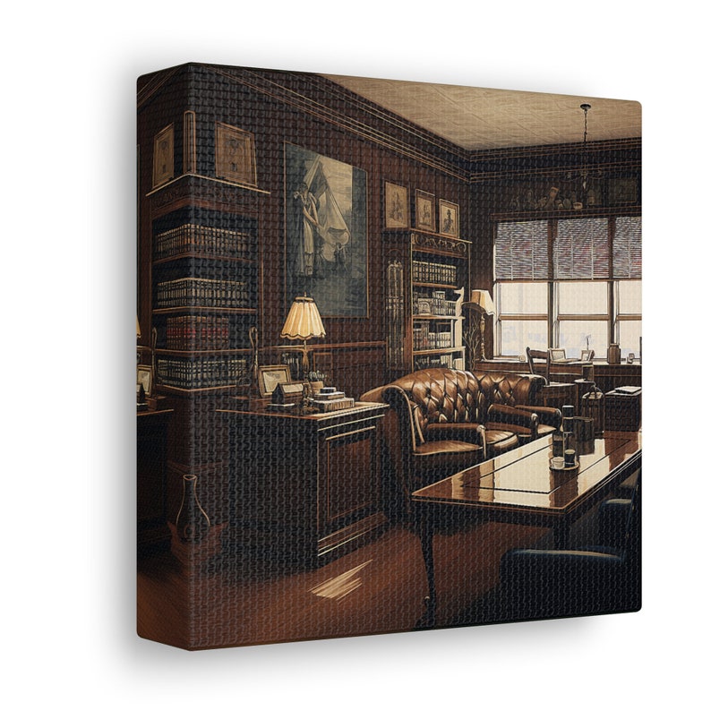 Law Office Canvas Wall Art Law Office Canvas Art Lawyer Office Gift ...