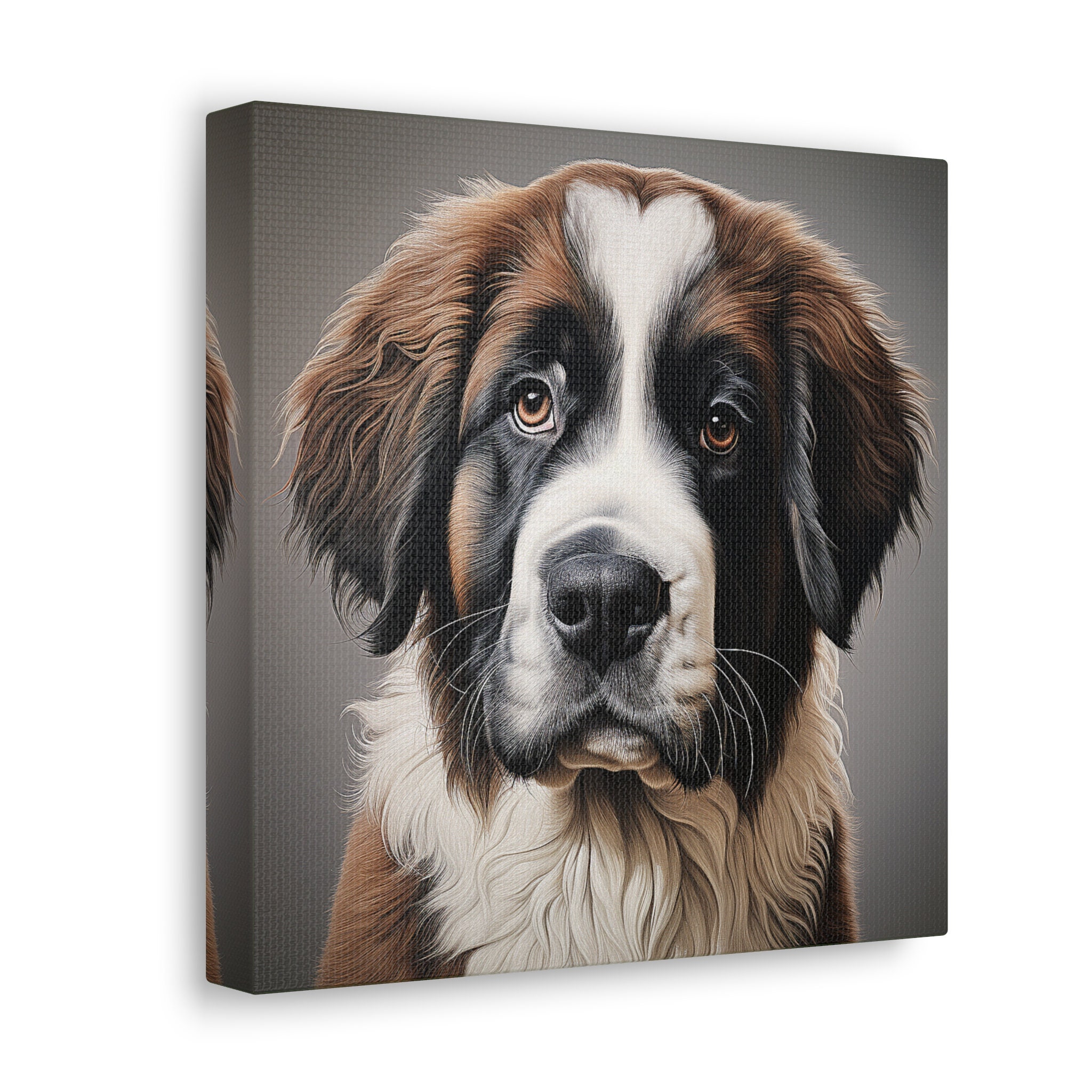 Saint Bernard Wall Art Canvas Beautiful Canvas Saint Bernard Gift Saint ...