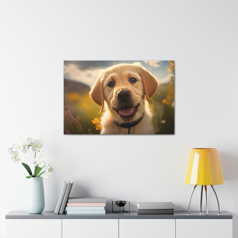 Labrador Print Poster of Labrador Puppy Cavas Print of Beautiful Lab ...