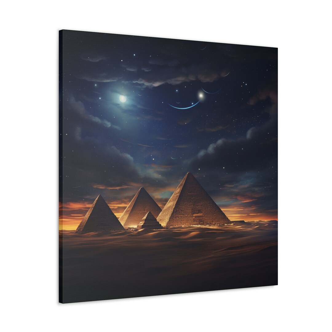 Egyptian Pyramids Wall Art Wall Art Egyptian Pyramids Lovers Gift ...