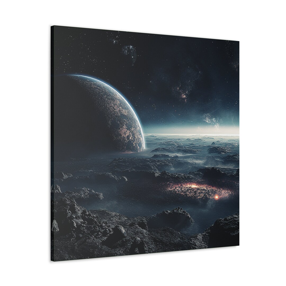 Planets & Space Canvas: Celestial Art, Galactic Decor, Cosmic Wall ...