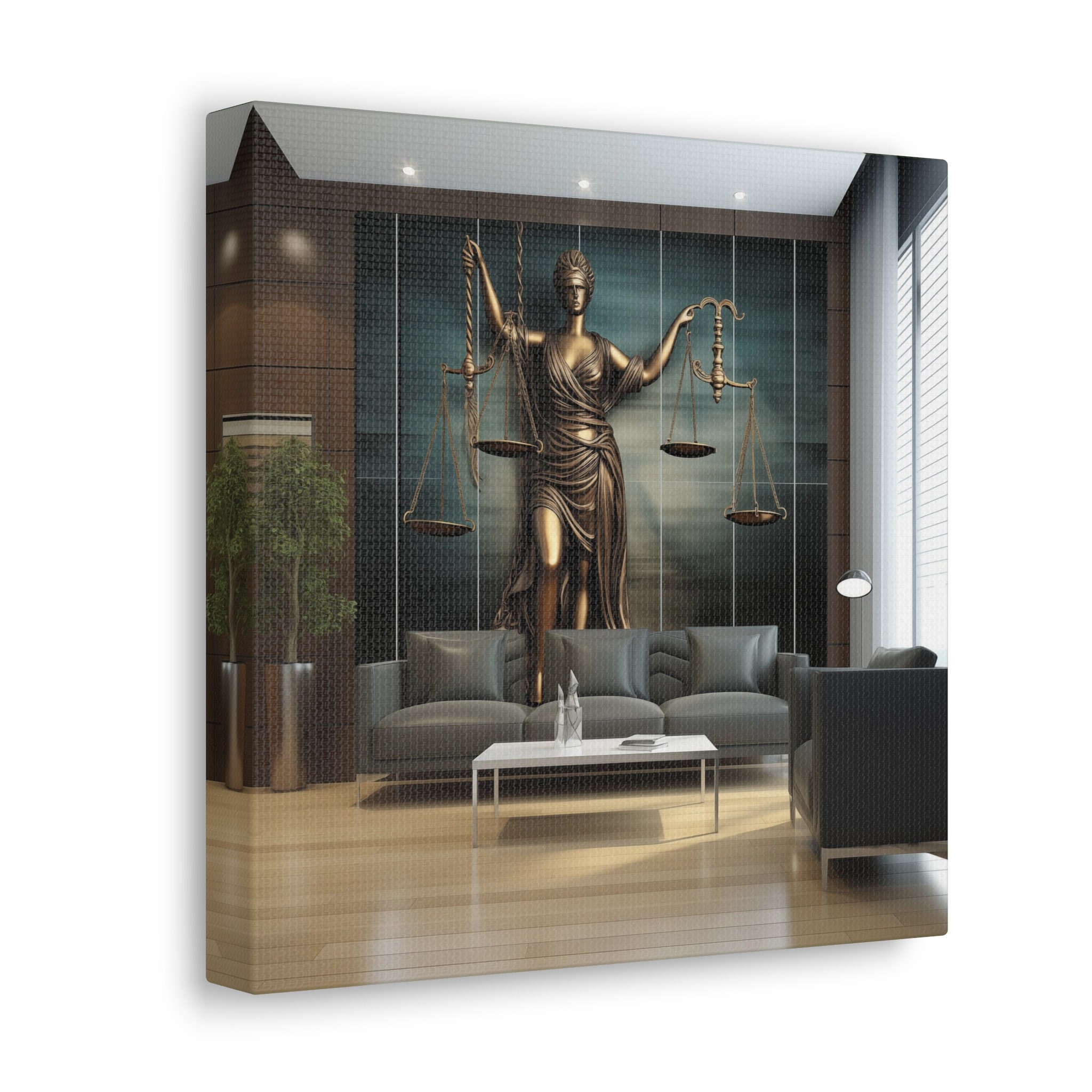 Lady Justice Canvas Wall Art Law Office Scale of Justice Canvas Law ...