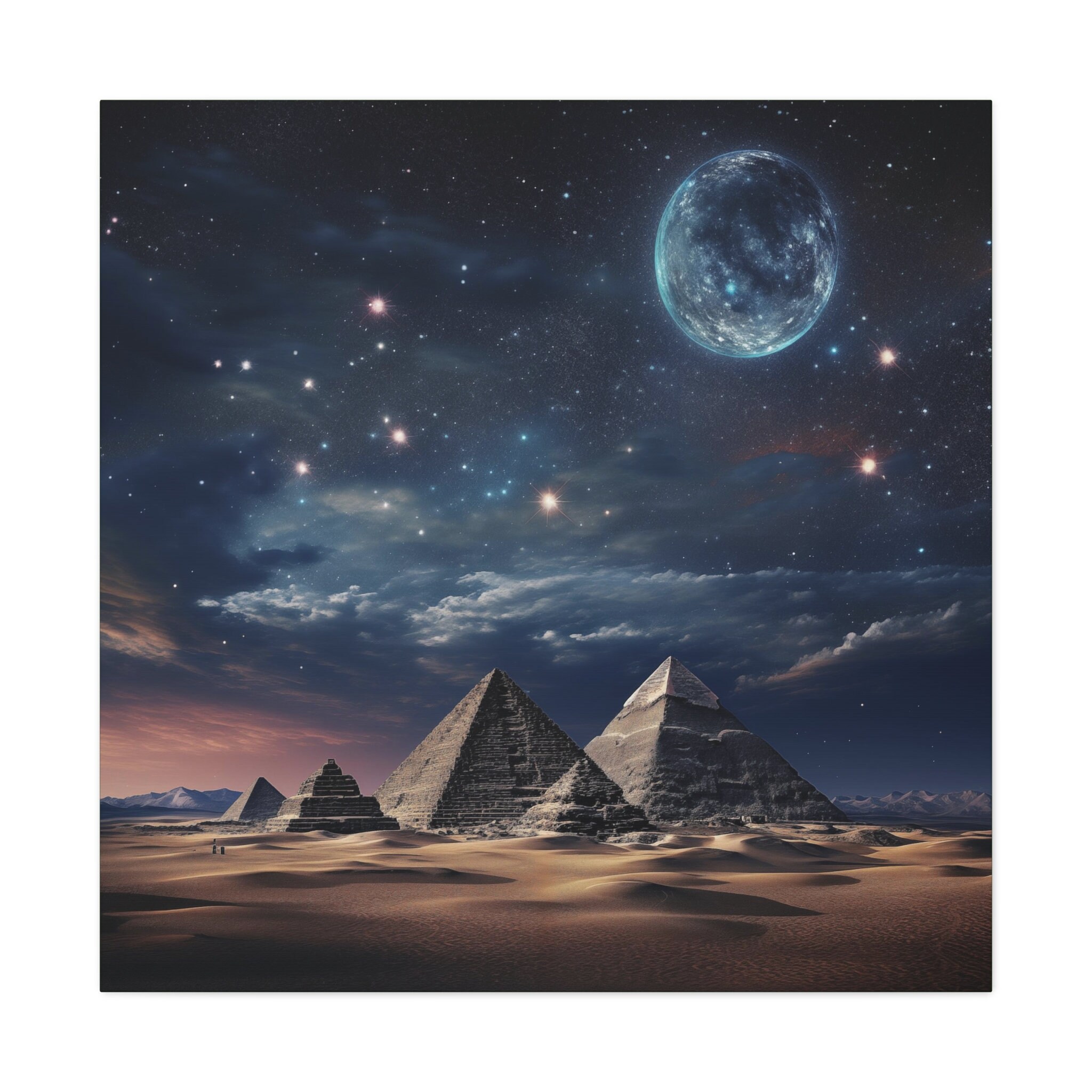 Egyptian Pyramids Canvas Wall Art for Egyptian Pyramids Lovers Egyptian ...