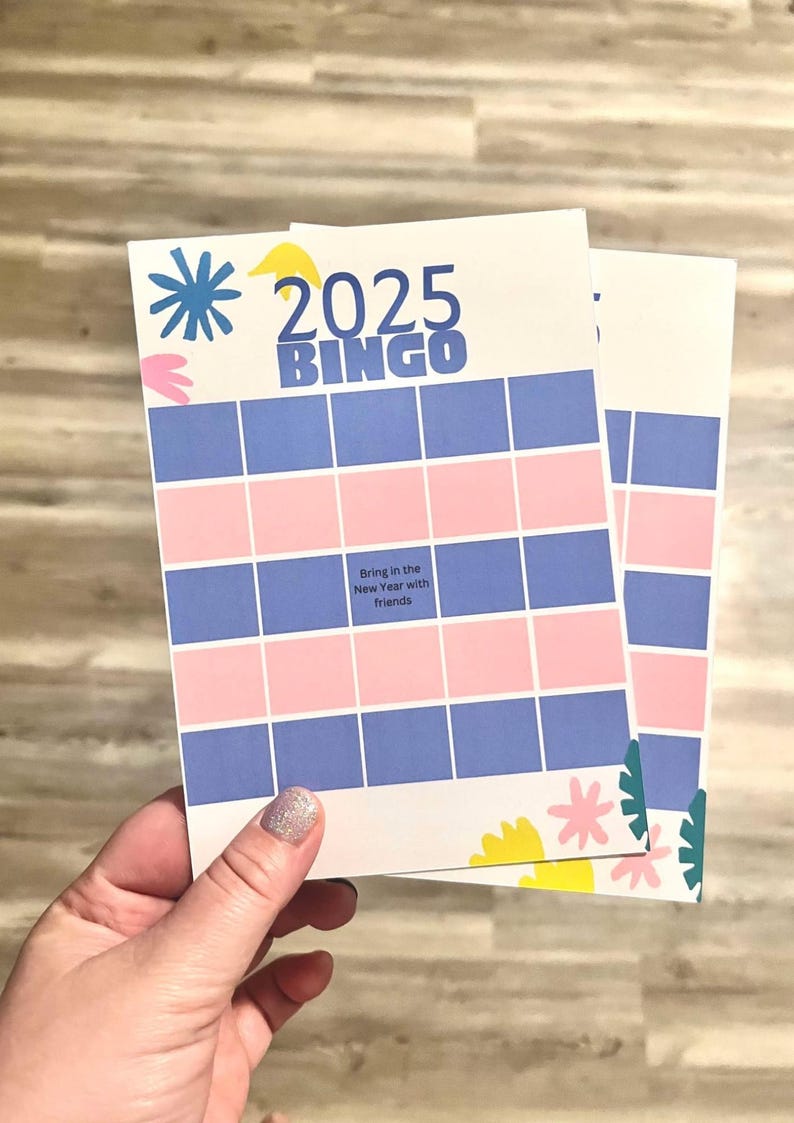 2025 New Year Bingo Card, 2025 Bingo Printable Card, Bingo Template ...