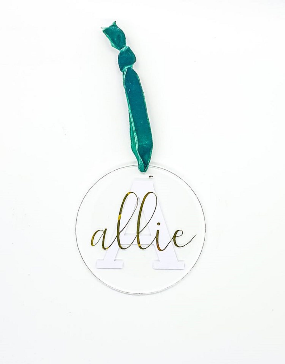 Custom Acrylic Circle Ornament, Personalized Christmas Ornament ...