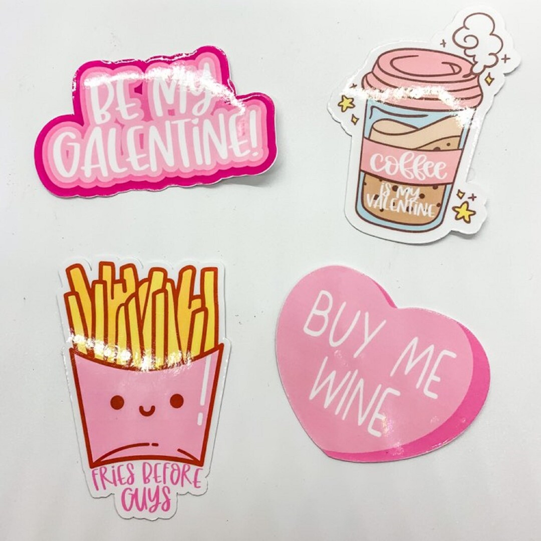 Valentine's Day Waterproof Vinyl Sticker Set Perfect for Laptop, Water ...