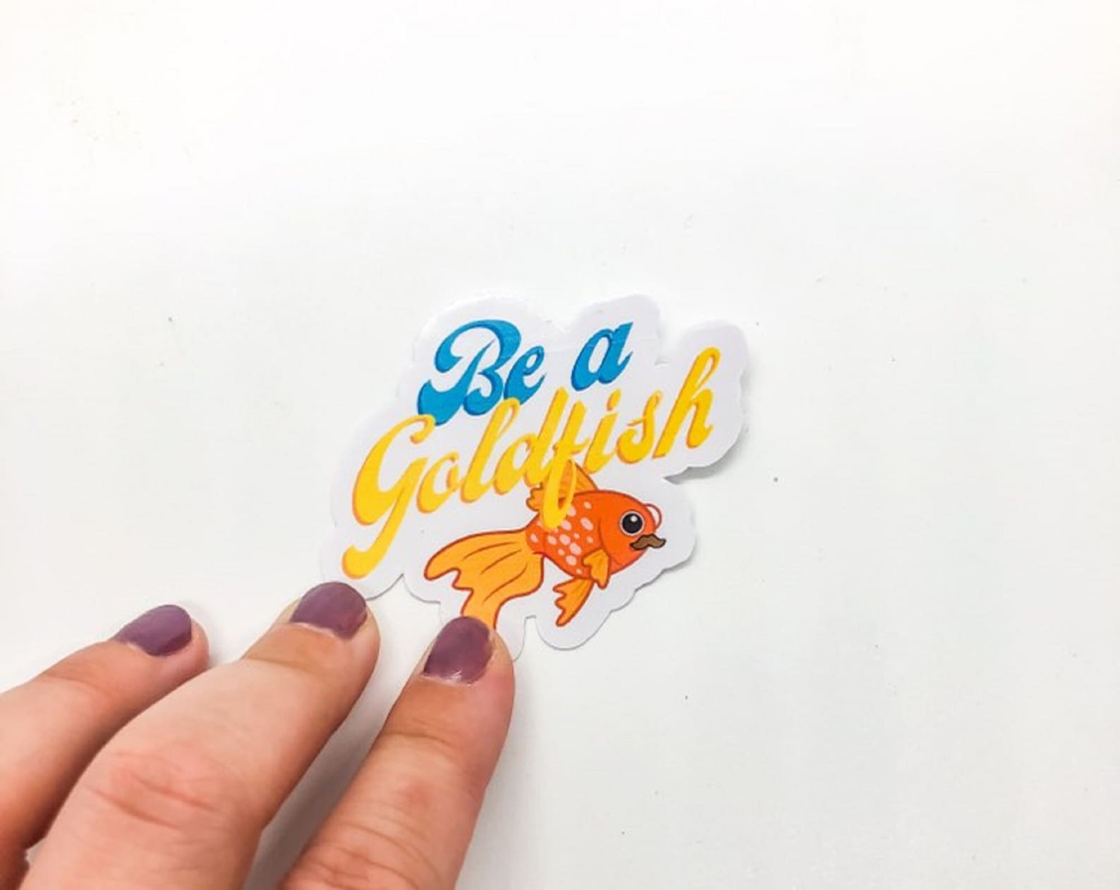 Be a Goldfish Waterproof Vinyl Sticker Perfect for Laptop - Etsy