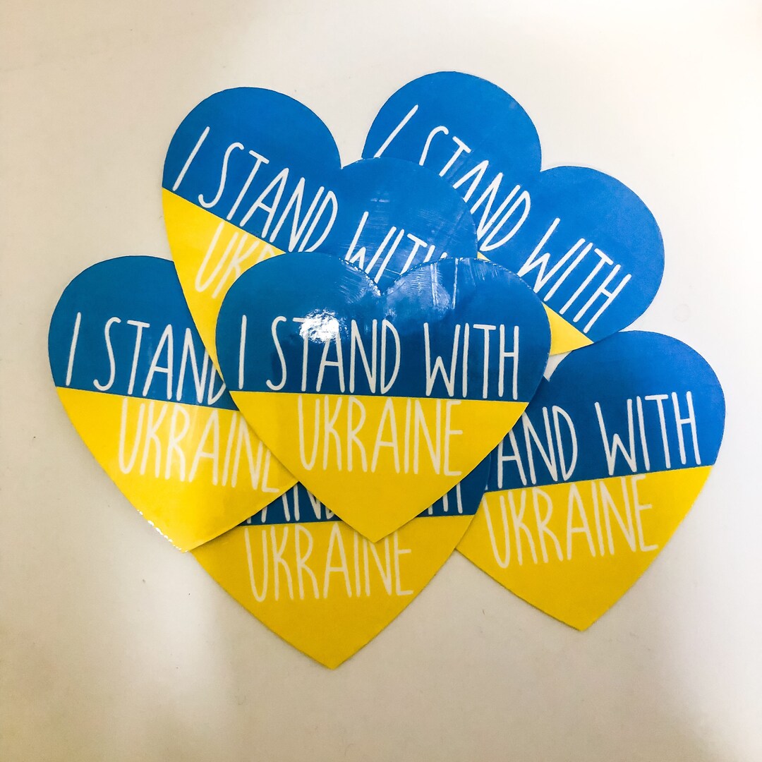 Stand With Ukraine DONATION STICKER, Solidarity With UKRAINE, Support ...