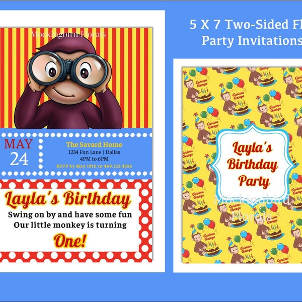 Curious George Cards - Etsy