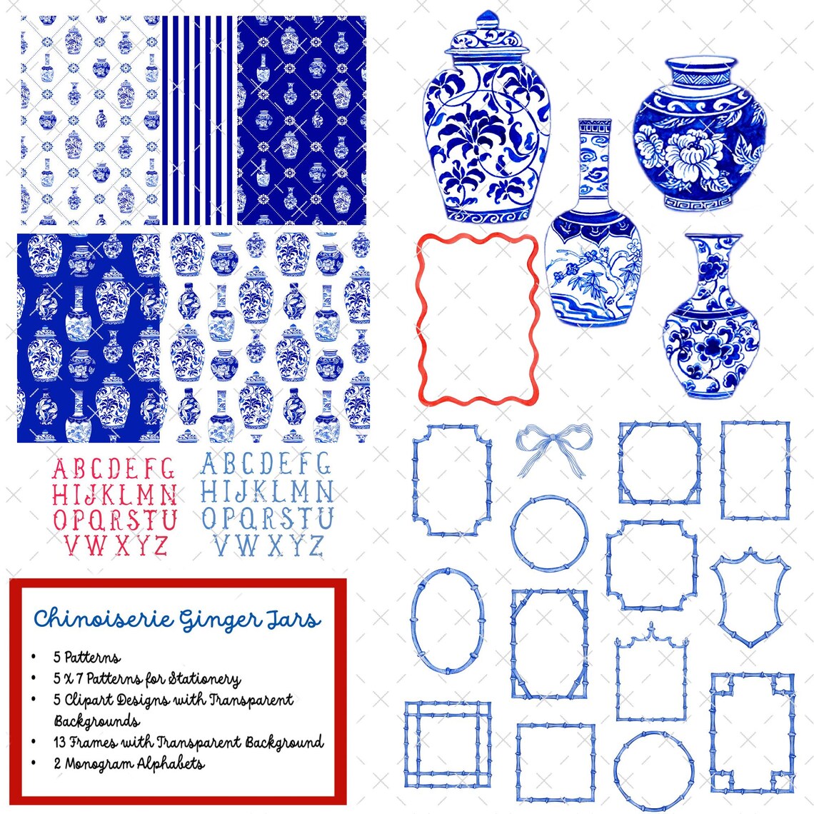 DIY CREST, Watercolor, Stationery DIY, Chinoiserie, Digital ...