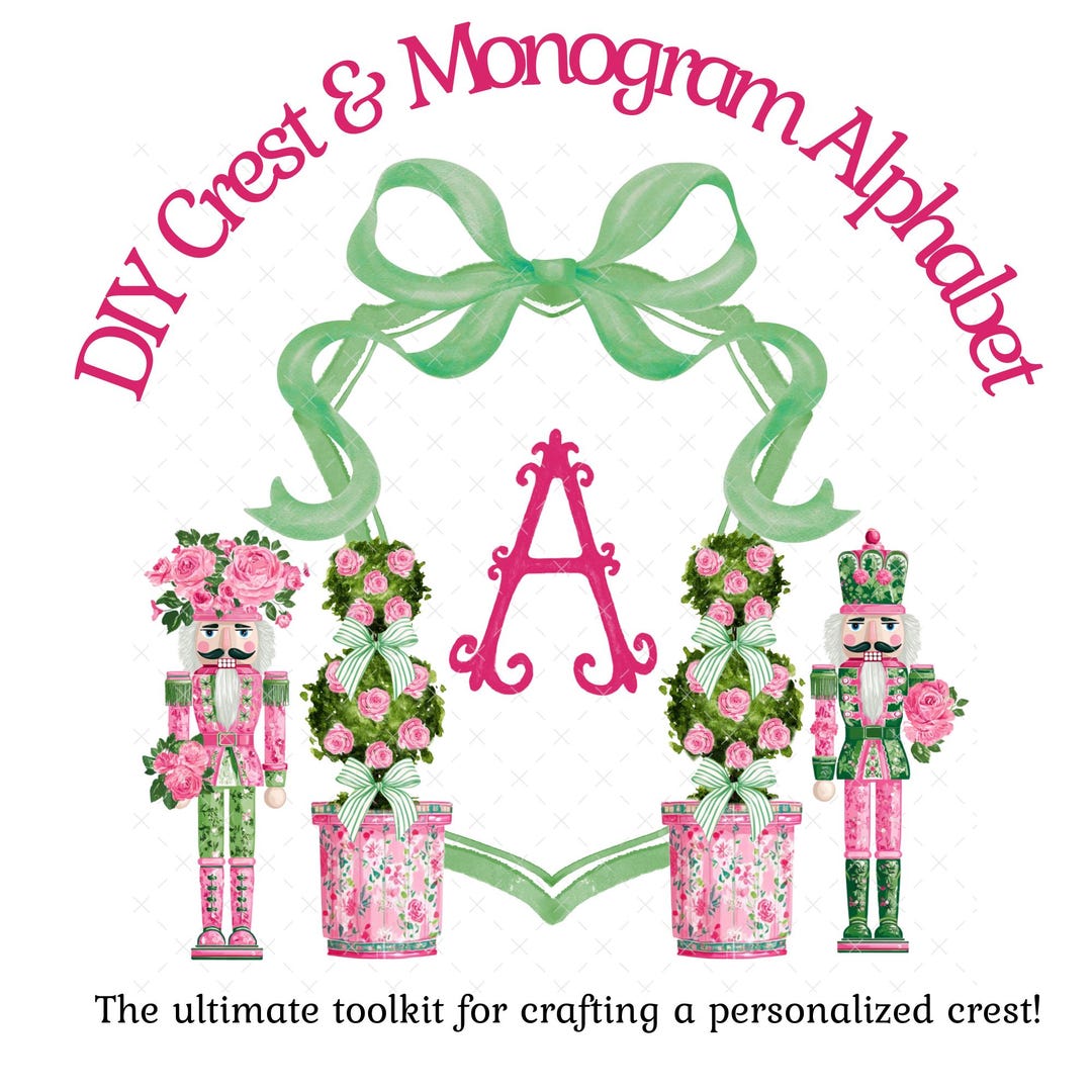 DIY CREST, Watercolor, DIY Stationery, Monogram, Mockingbird Florals ...