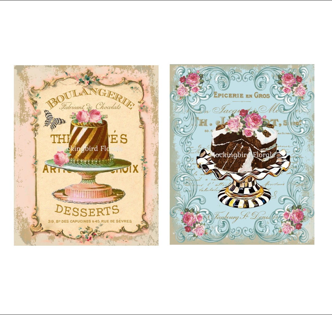 DIGITAL PRINT, 2-8X10 Vintage French Prints, Marie Antoinette Prints ...