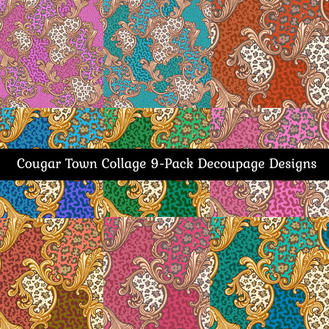 DECOUPAGE DIGITAL BUNDLE: Digital 9-pack Decoupage Designs, Animal ...