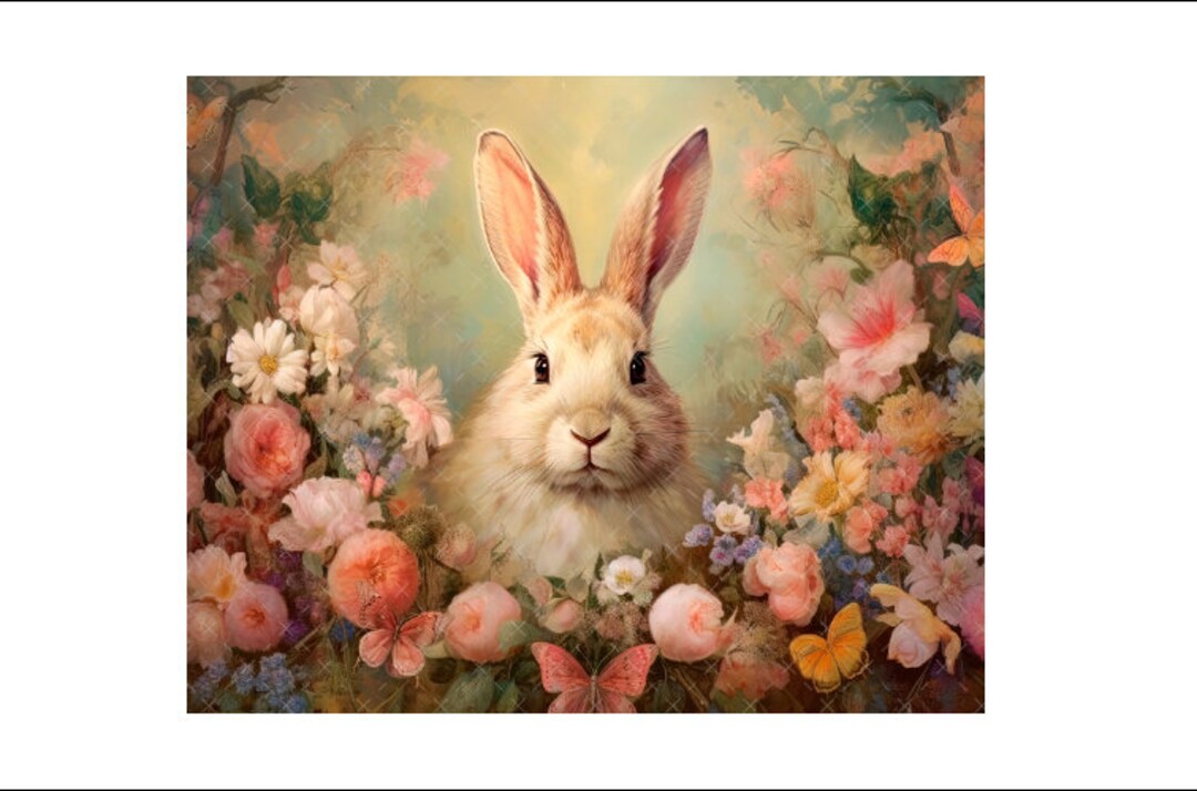 DIGITAL ART, Downloadable Rabbit Print, Printable Art, Mockingbird ...