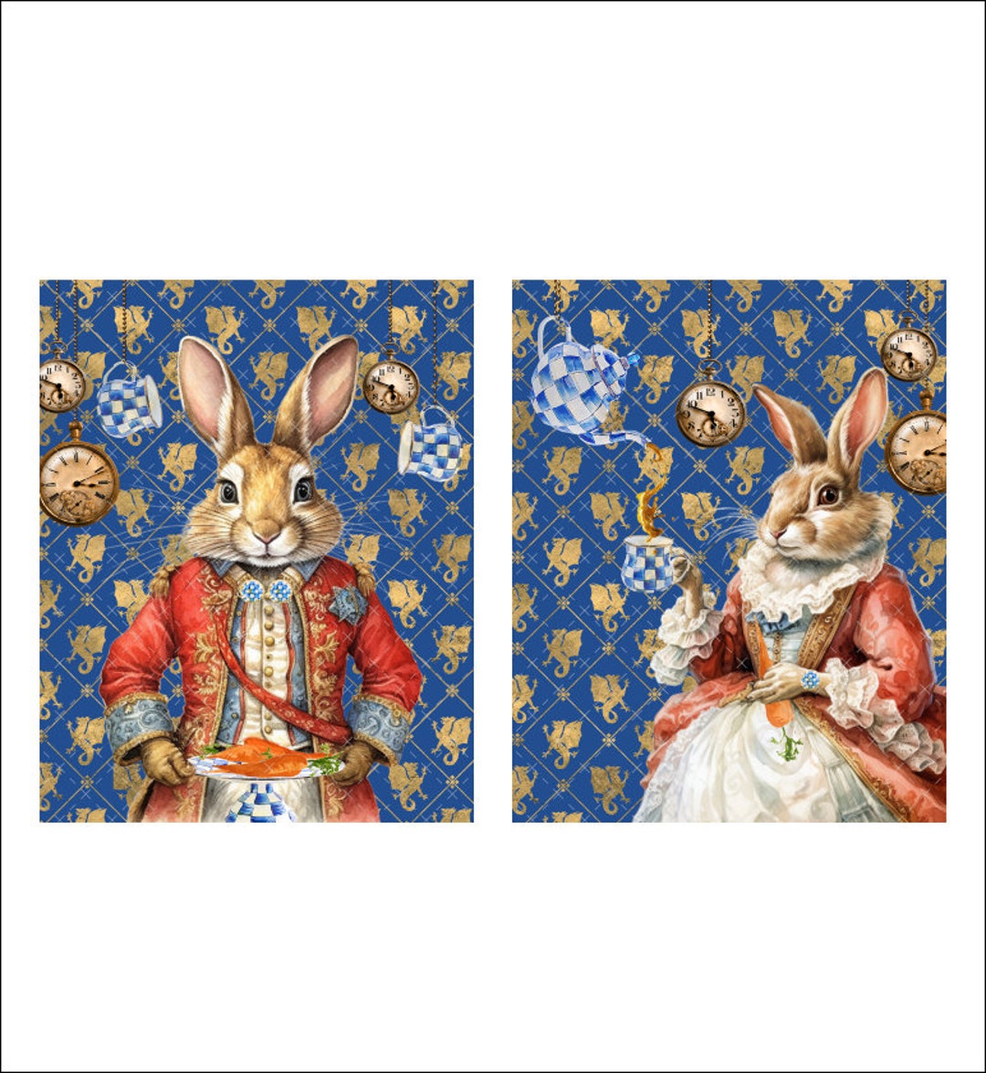 DIGITAL PRINT, Marie Antoinette Bunny Clipart, Marie Antoinette ...