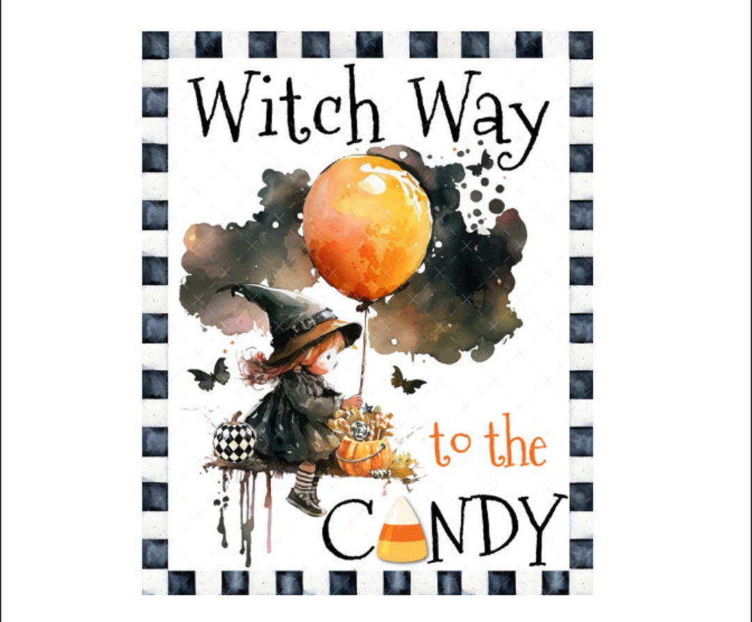 DIGITAL PRINT, 8x10 Halloween Download Art, Trick or Treat Digital ...