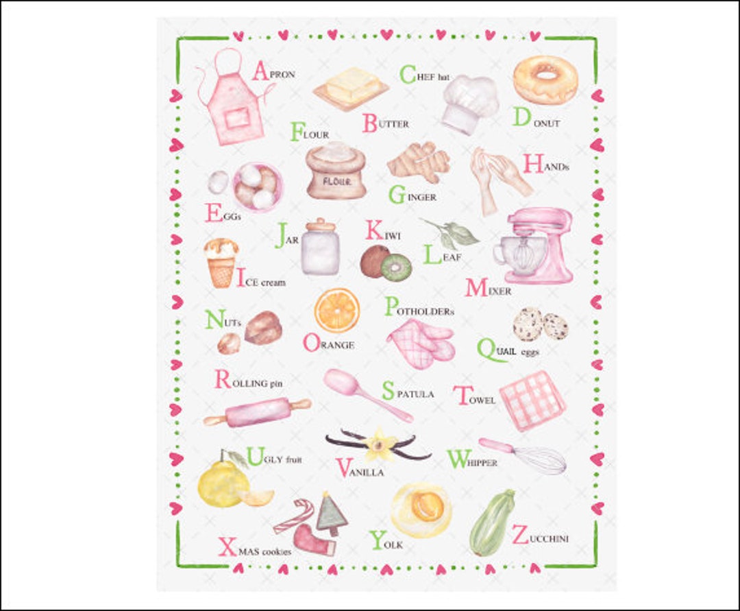 DIGITAL ART, 6 Digital Prints, Kitchen Downloadable Art, Cooking ...