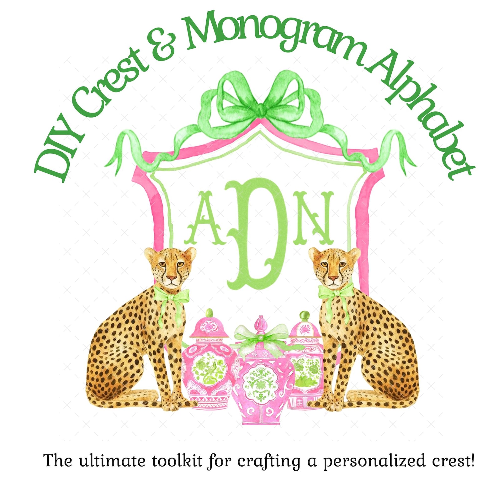 DIY CREST, Watercolor, DIY Stationery, Monogram, Mockingbird Florals ...