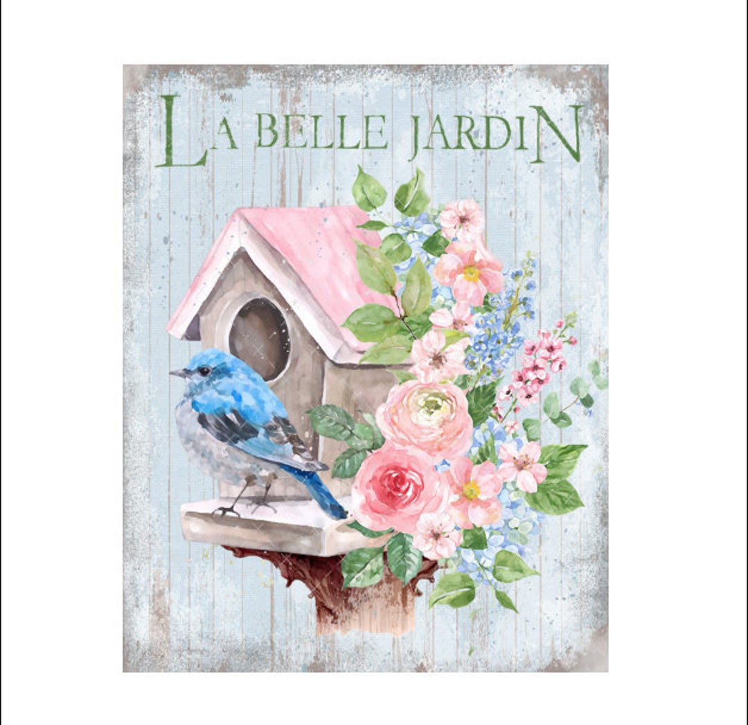 DIGITAL PRINT, 8 X 10 Download Art, French Flower Garden Digital ...