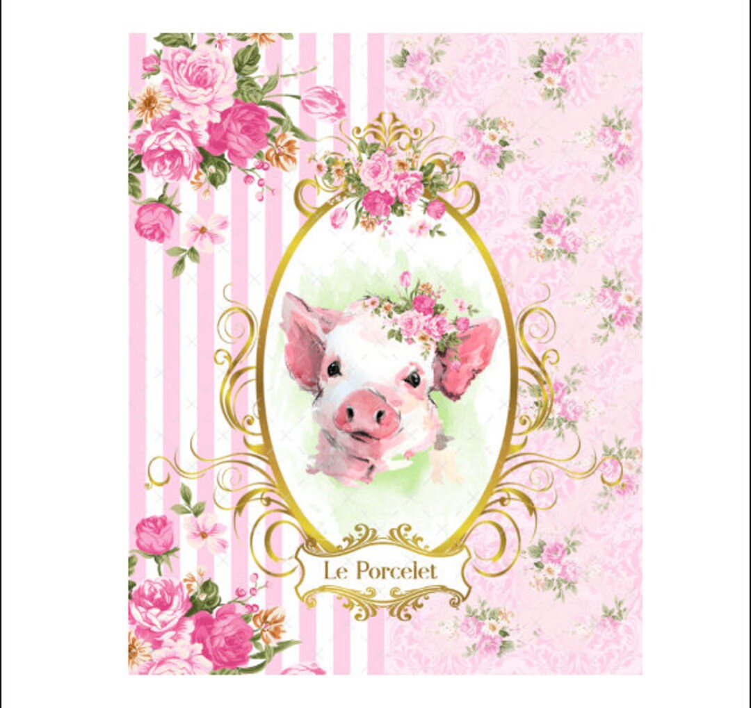DIGITAL PRINT, French Nursery Digital, Piglet Download, Mockingbird ...