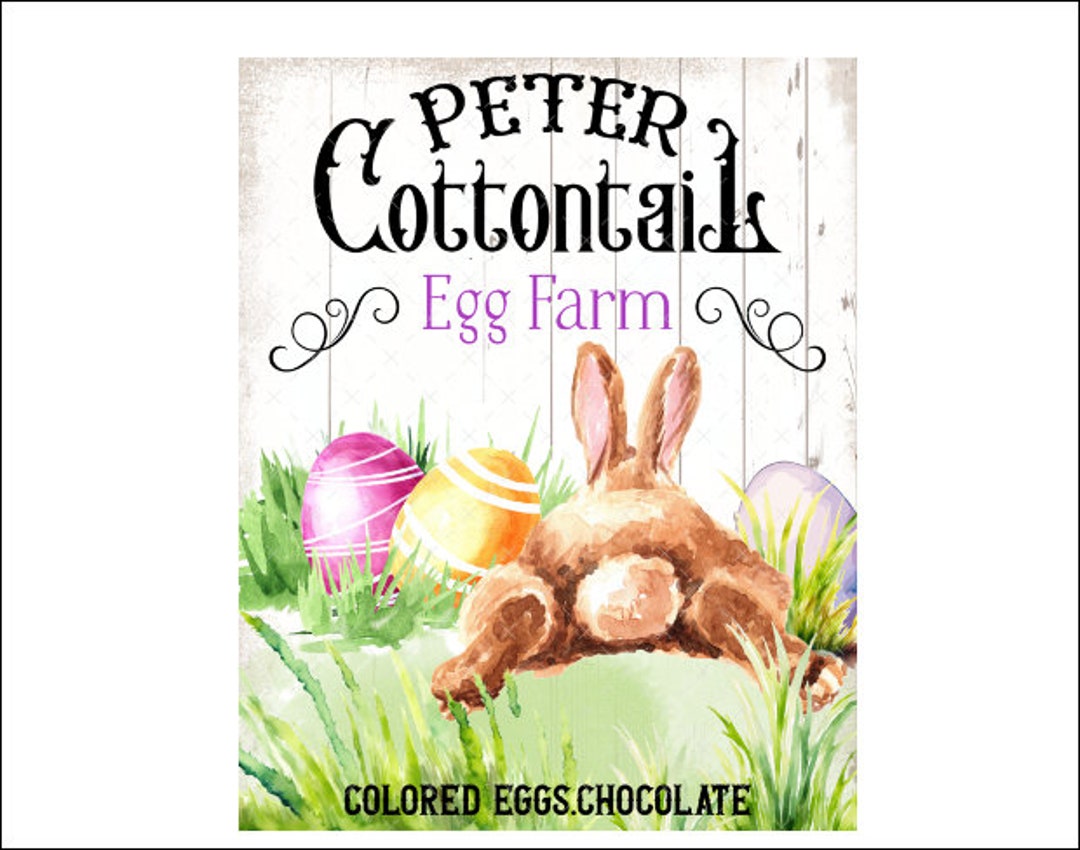 DIGITAL PRINT, Peter Cottontail Digital, Easter Bunny Download ...
