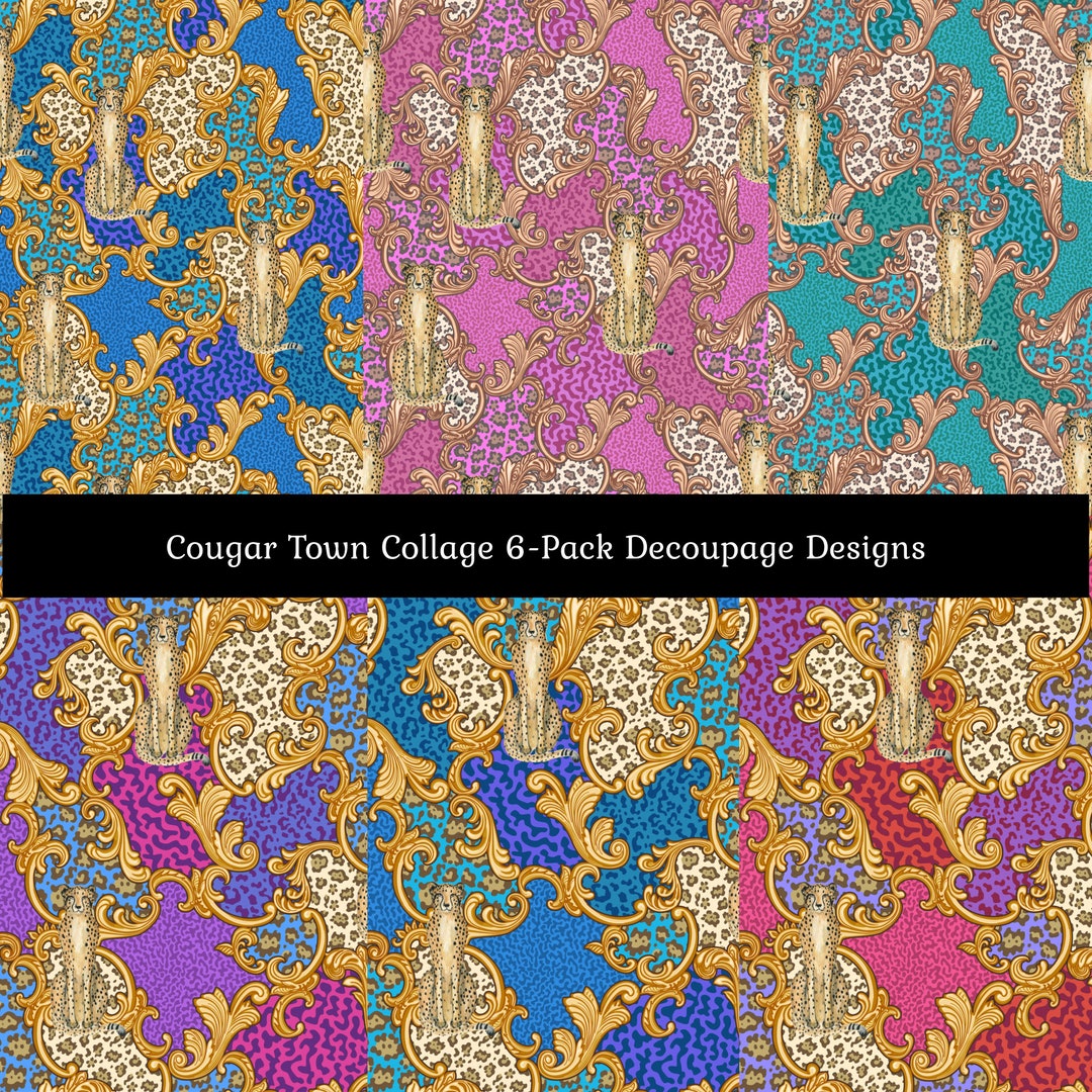 DECOUPAGE DIGITAL BUNDLE: Digital 6-pack Decoupage Designs, Animal ...