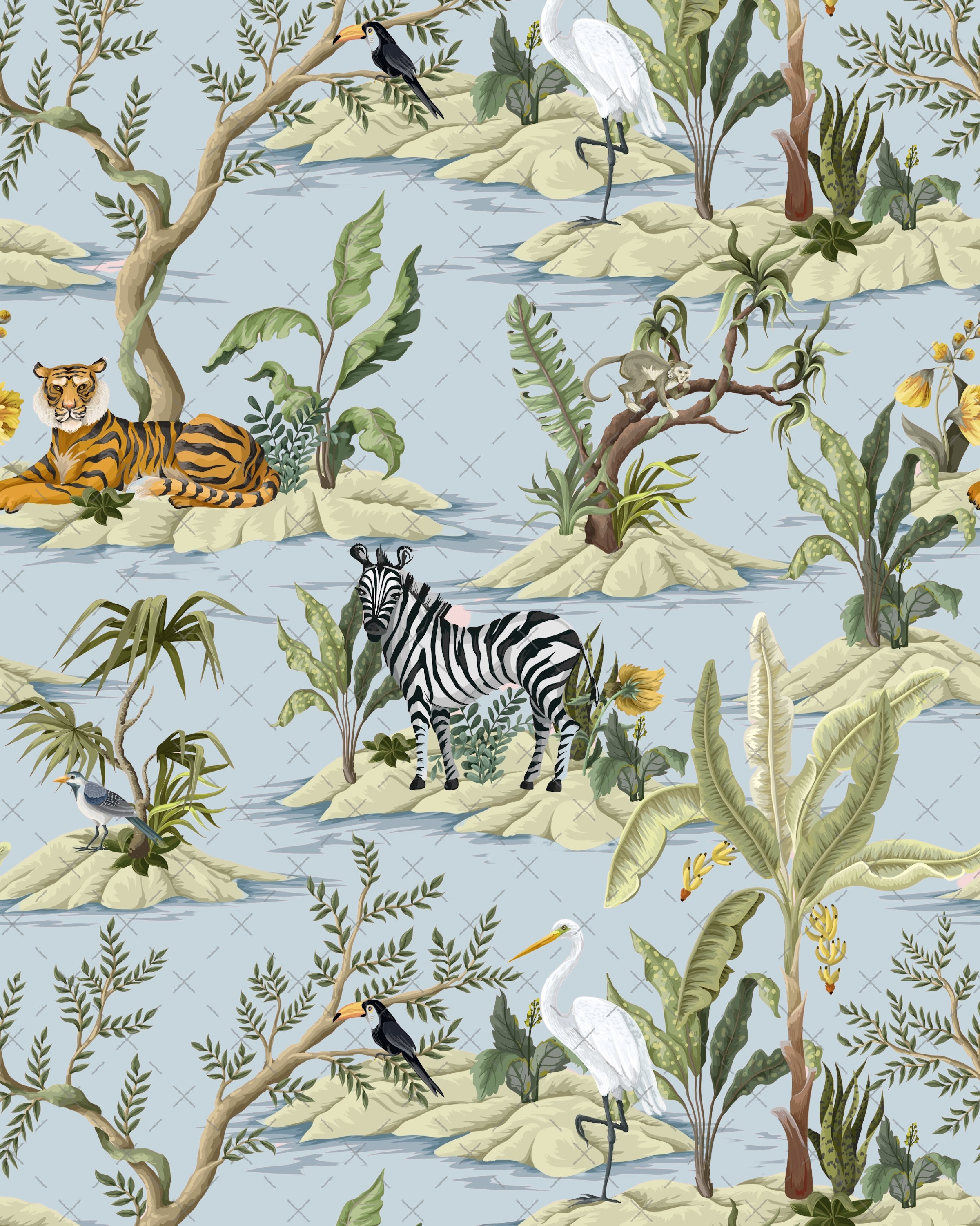 DIGITAL ART, Jungle Art, Chinoiserie Art, Grandmillennial Art ...