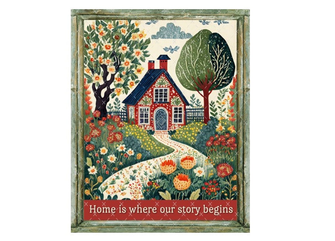 DIGITAL PRINT, Primitive Art, Folk Art, Vintage Art, Mockingbird ...