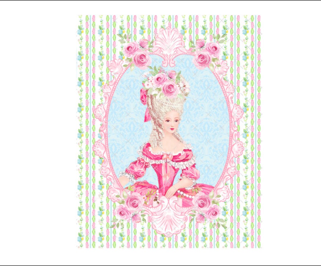 DIGITAL PRINT, 8X10 Vintage French Prints, Marie Antoinette Prints ...