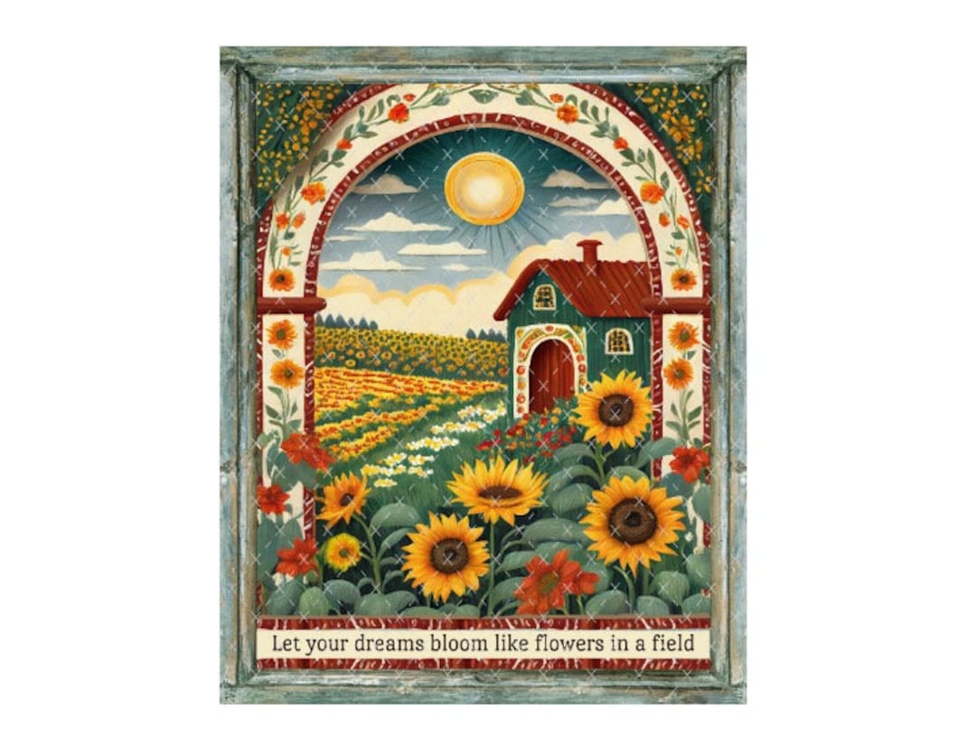 DIGITAL PRINT, Primitive Art, Folk Art, Vintage Art, Mockingbird ...