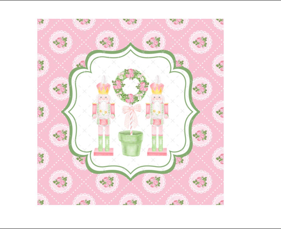 DIGITAL ART, Downloadable 8X8 Chinoiserie Christmas, Nutcracker Art ...