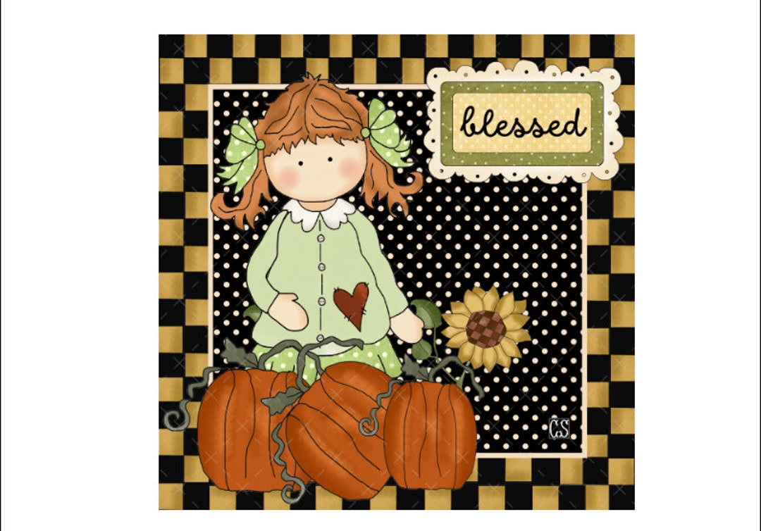 DIGITAL ART, Fall Print, Mary Engelbreit Inspired, Mockingbird Florals ...