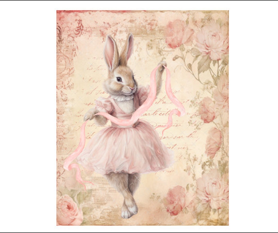DIGITAL PRINT, Vintage Rabbit Digital, French Rabbit Download ...