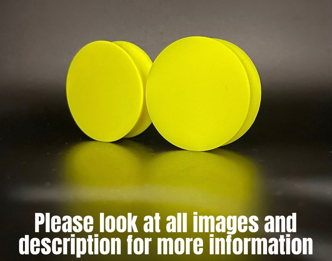 Neon Yellow Silicone Plugs: Custom Handmade Piercing Jewelry - Etsy