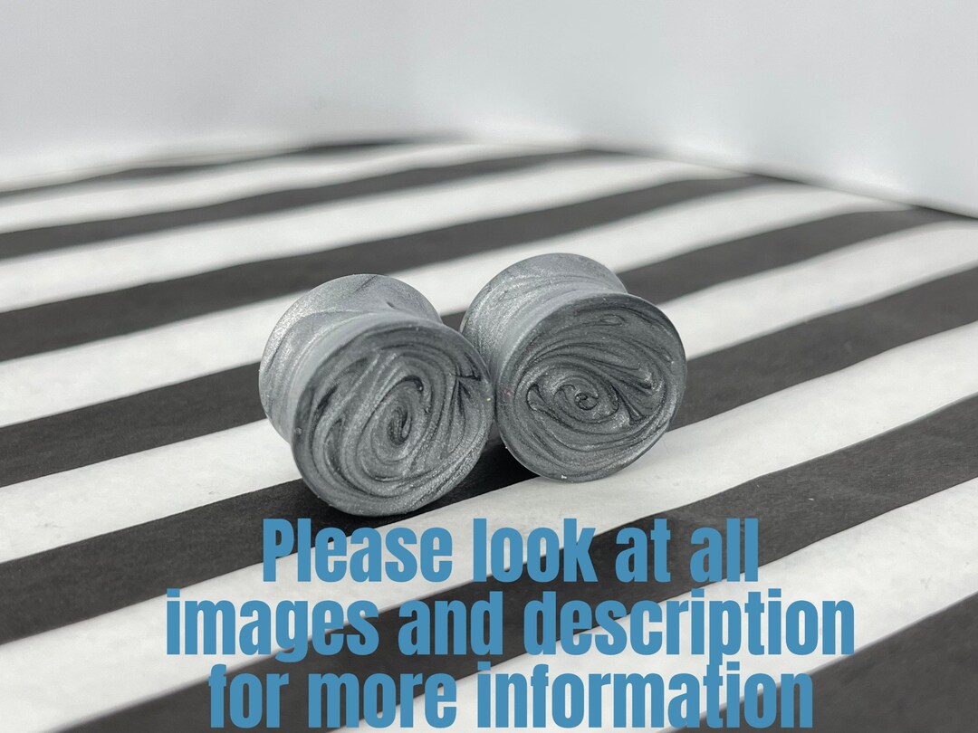 Metallic Silver Silicone Gauges Birthday Gift for Him, for Her ...