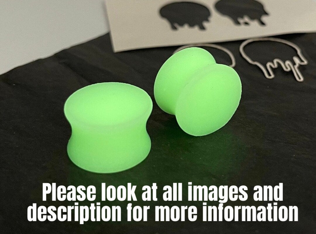 Glow in the Dark Silicone Gauges: Handmade Rave Plugs - Etsy