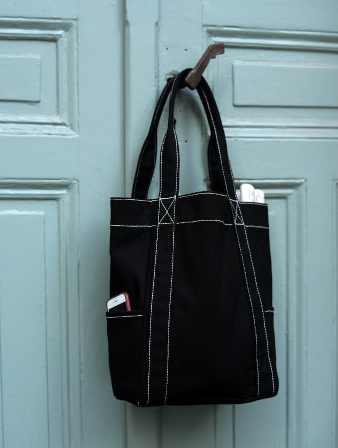 Tag&crew Urban Tote With Multiple Pocket, Made of 18 Oz. Canvas, Sturdy ...
