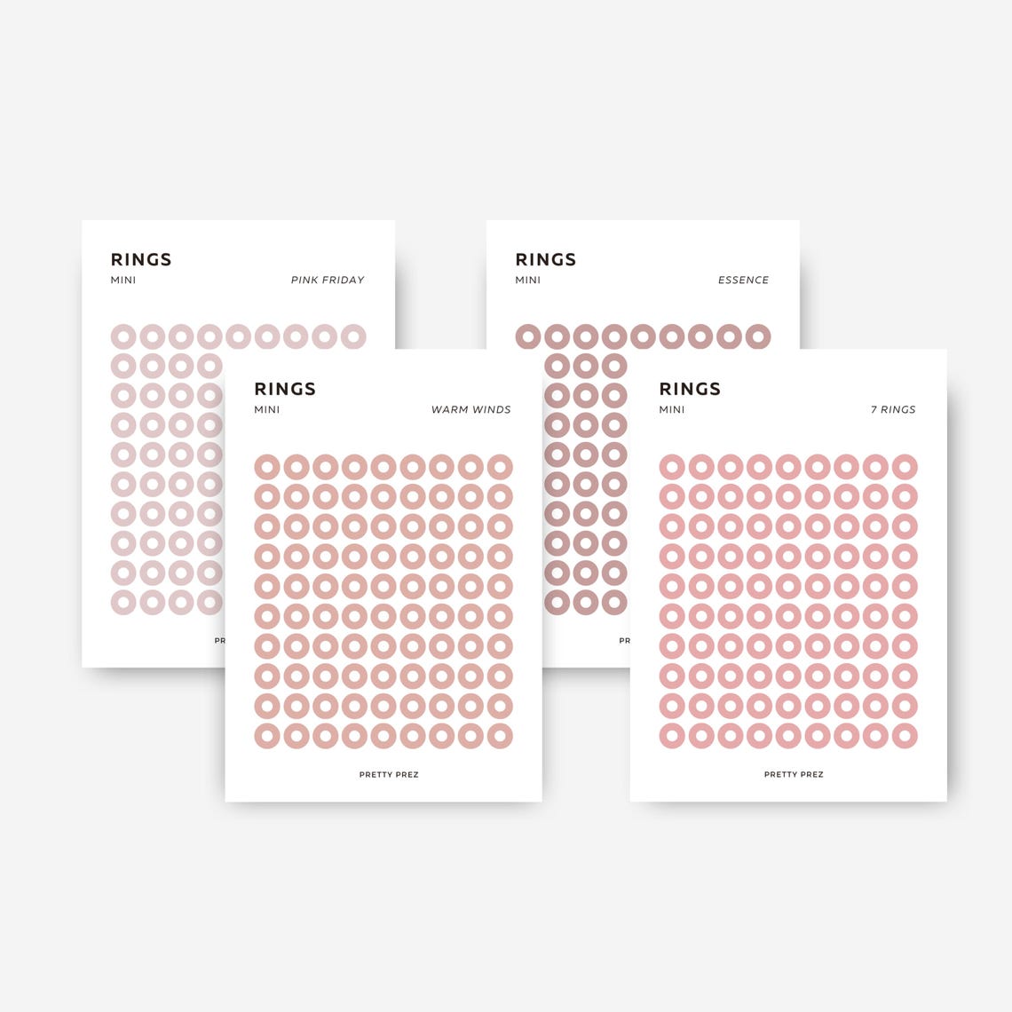 MINI Ring Stickers | Transparent | Minimal Sticker Sheets | Functional ...
