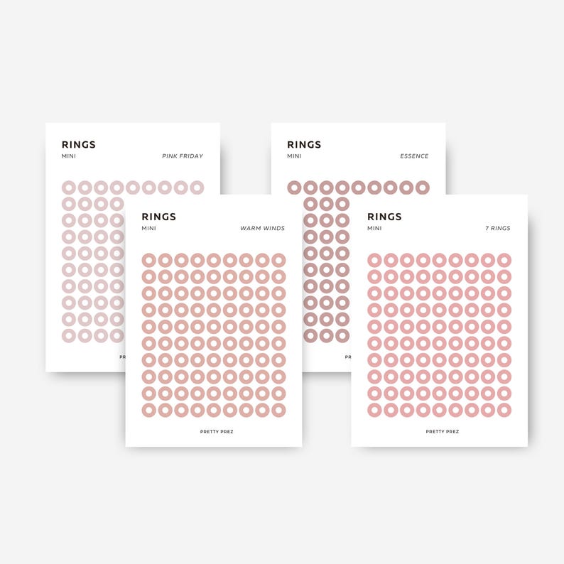 MINI Ring Stickers | Transparent | Minimal Sticker Sheets | Functional ...